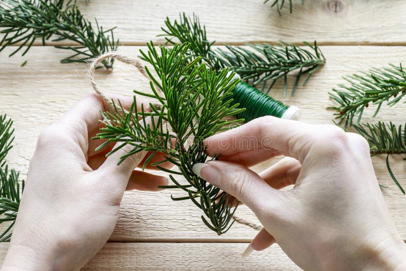 Florist at Work: How To Make Fir Garland Using Jute String and Wire ...