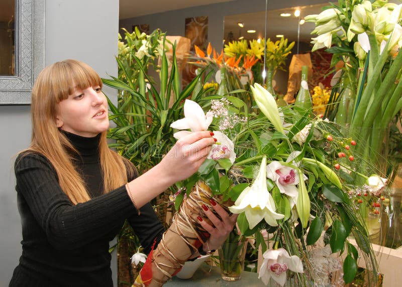 Florista foto de archivo. Imagen de florista, recorte - 6203660