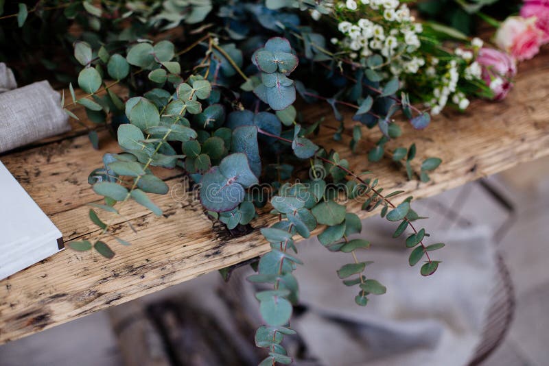 Floristic Details on the Table. Stock Photo - Image of beauty, bunch ...