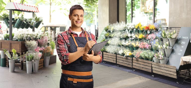 Florsit writing a document stock photo. Image of floristry - 389038288