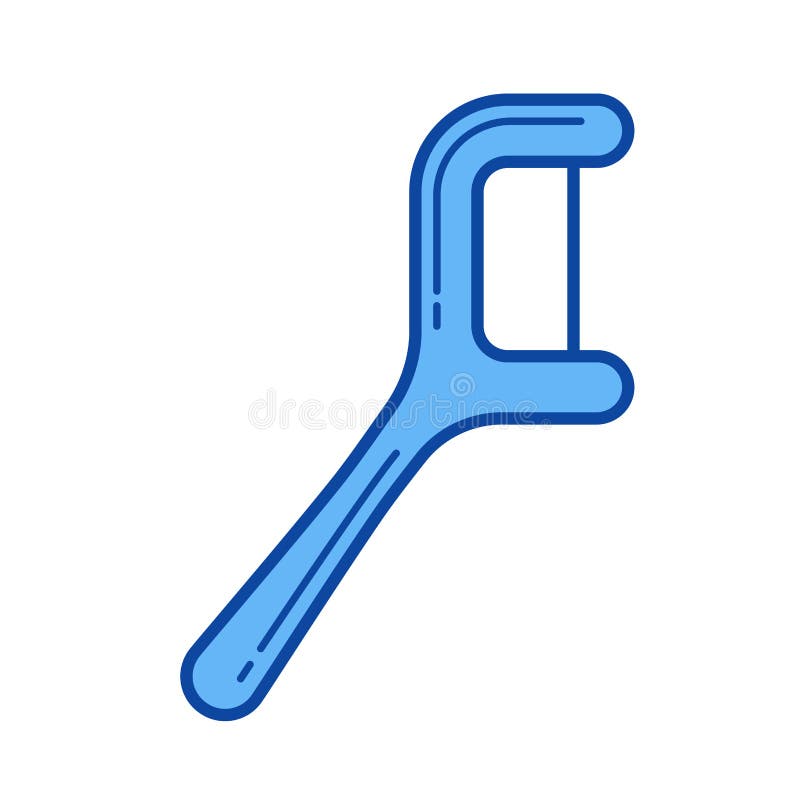 Floss pick line icon. stock vector. Illustration of icon - 100292955
