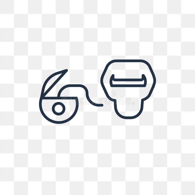 Floss Vector Icon Isolated on Transparent Background, Linear Flo Stock ...