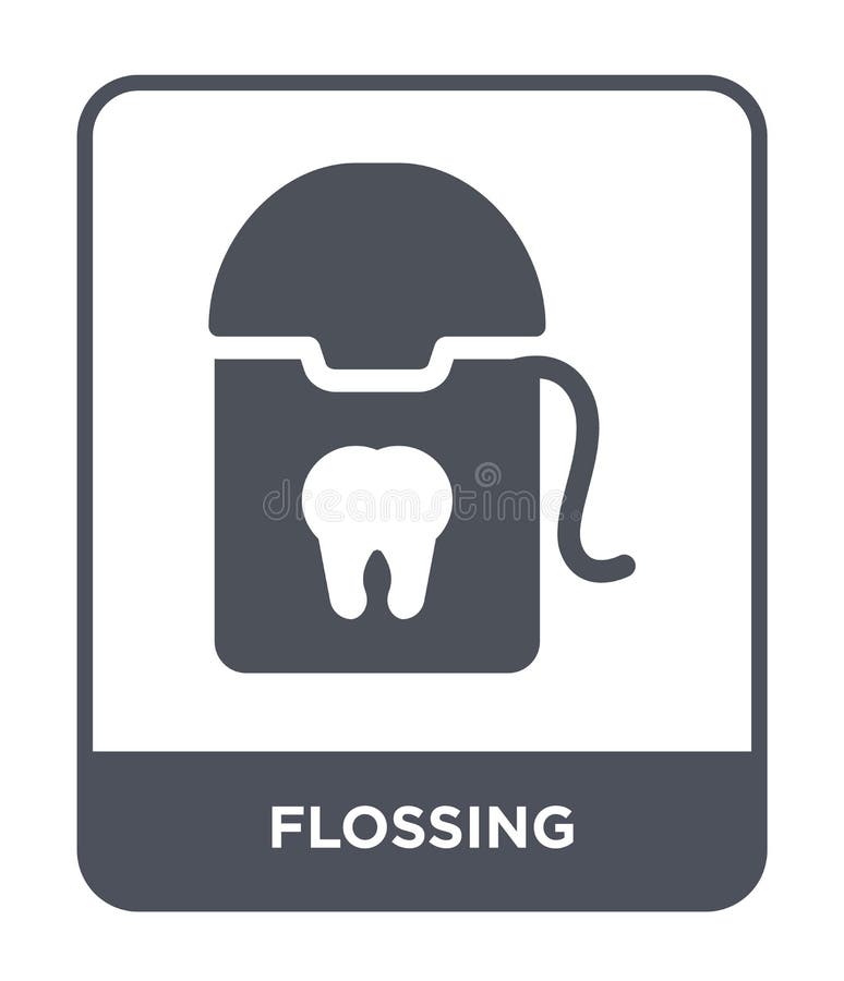 Flossing Icon. Trendy Flossing Logo Concept on White Background Stock ...