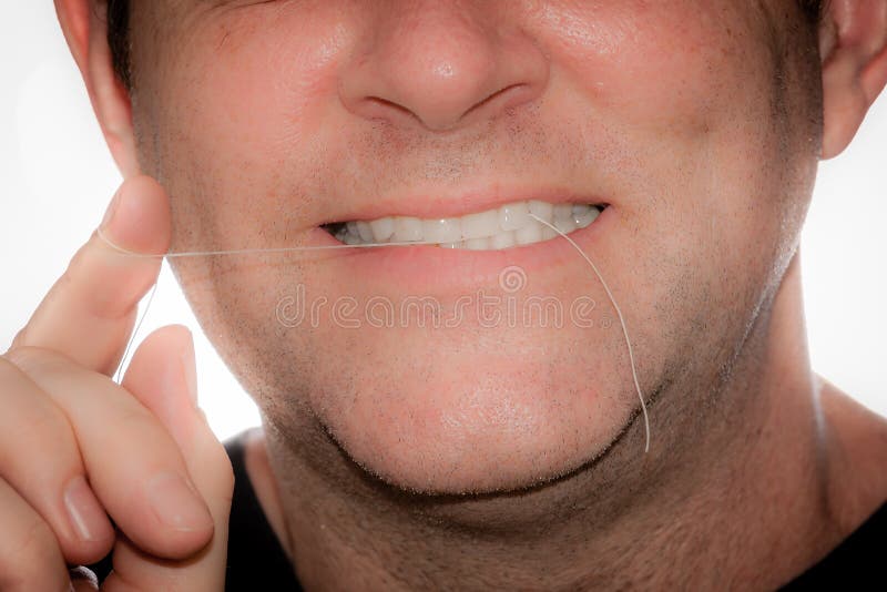 Flossing stock photo. Image of hygiene, maintenance, mouth - 57009756