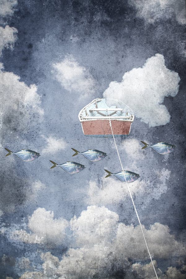 Flotter illustration stock. Illustration du nuages, abstrait - 95402658