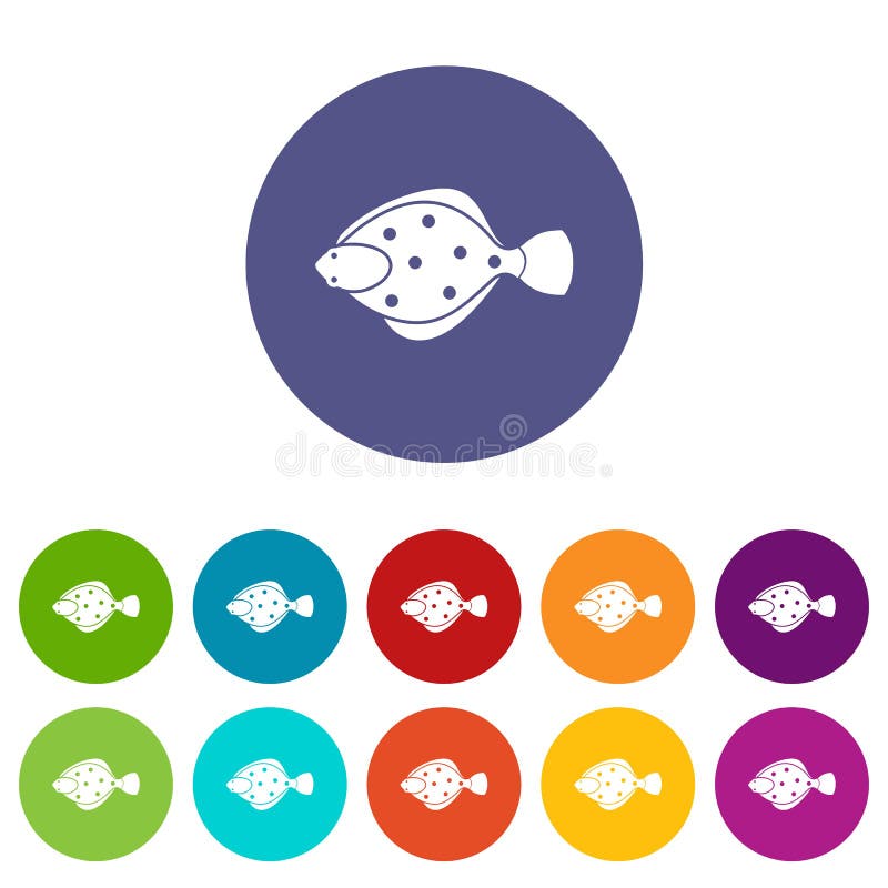 Flounder Fish Icon Digital Red Stock Vector - Illustration of nutrition ...
