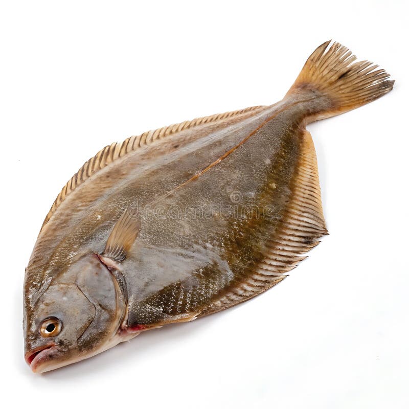 Flounder Fish in Transparent Background.a Single Freshly Caught ...