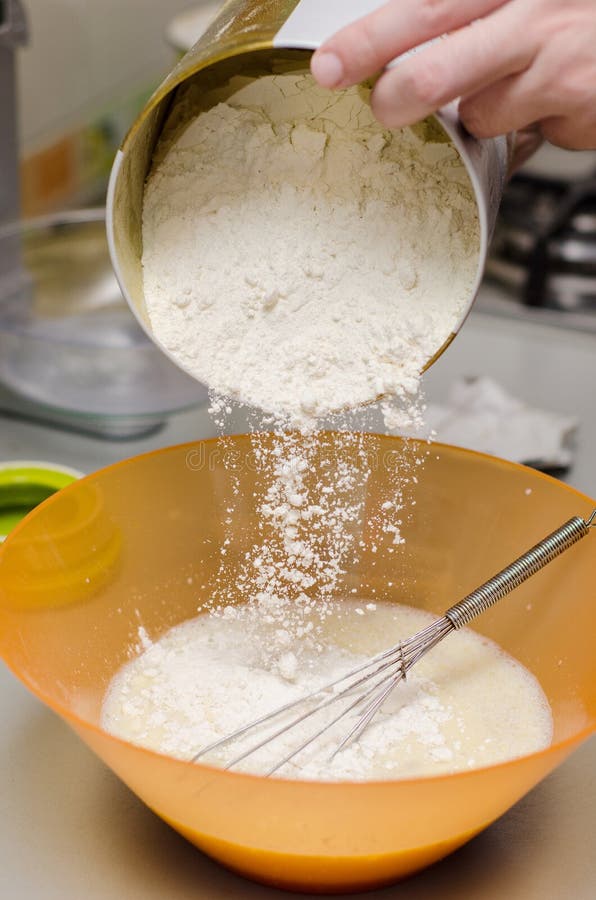 Pouring flour stock photo. Image of unrecognizable, flour - 14037434