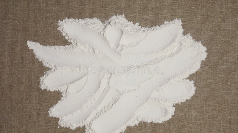Flour on a Background of Linen Fabric Stock Video - Video of nutrition ...