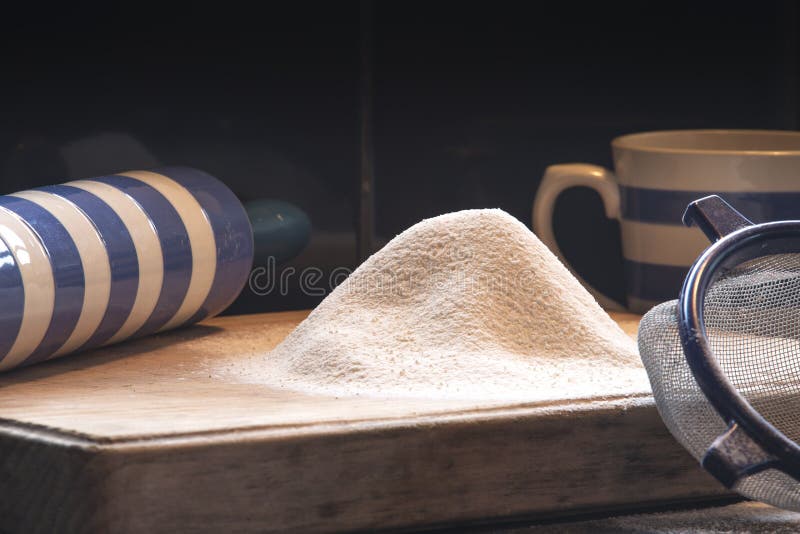 Flour for baking stock image. Image of utensils, retro - 27243567