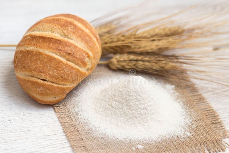 Flour, bread and wheat stock photo. Image of baking, wheat - 38710774
