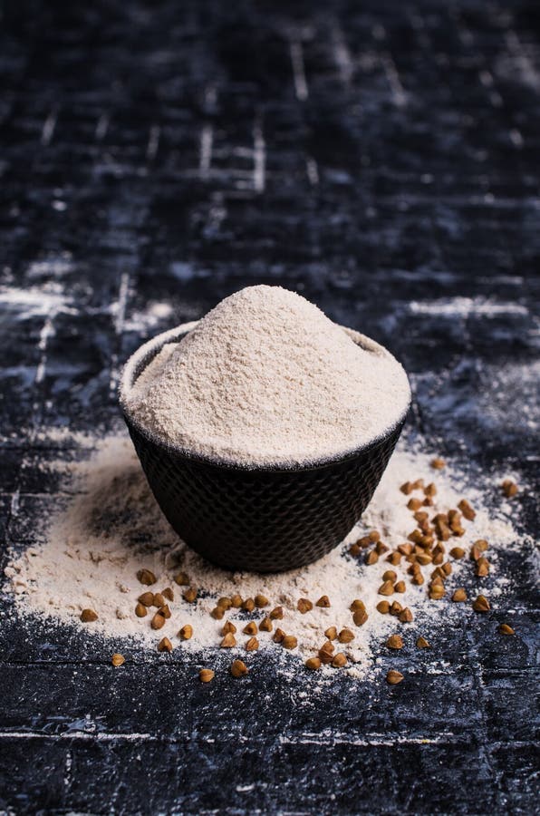 Flour from Buckwheat Grains Stock Photo - Image of kitchen ...