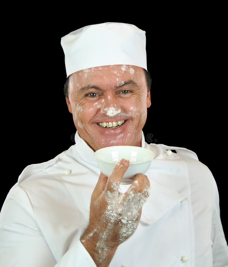 Flour Chef stock photo. Image of cheerful, smile, caterer - 8657838