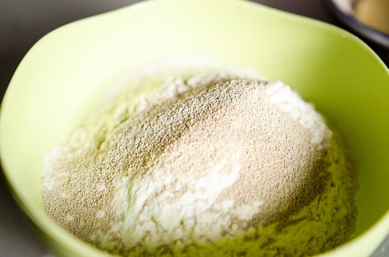 Flour and dried yeast stock image. Image of flour, dried - 43731721