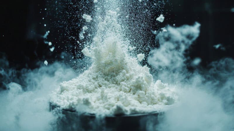 Flour Exploding in Dramatic Cloud of Smoke Stock Illustration ...