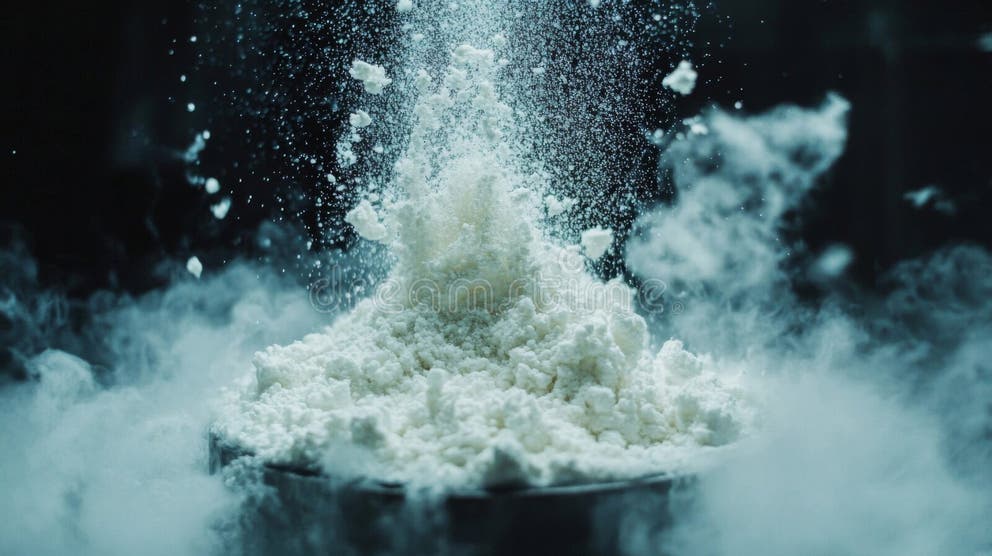 Flour Exploding in Dramatic Cloud of Smoke Stock Illustration ...