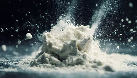 Flour Explosion stock illustration. Illustration of powder - 377204087