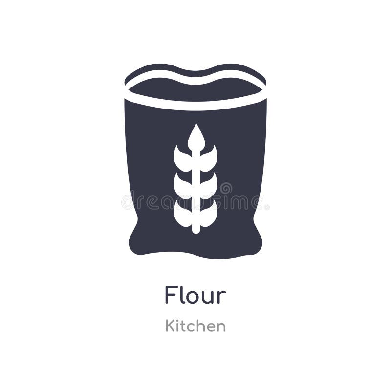 Flour Icon. Isolated Flour Icon Vector Illustration from Kitchen ...