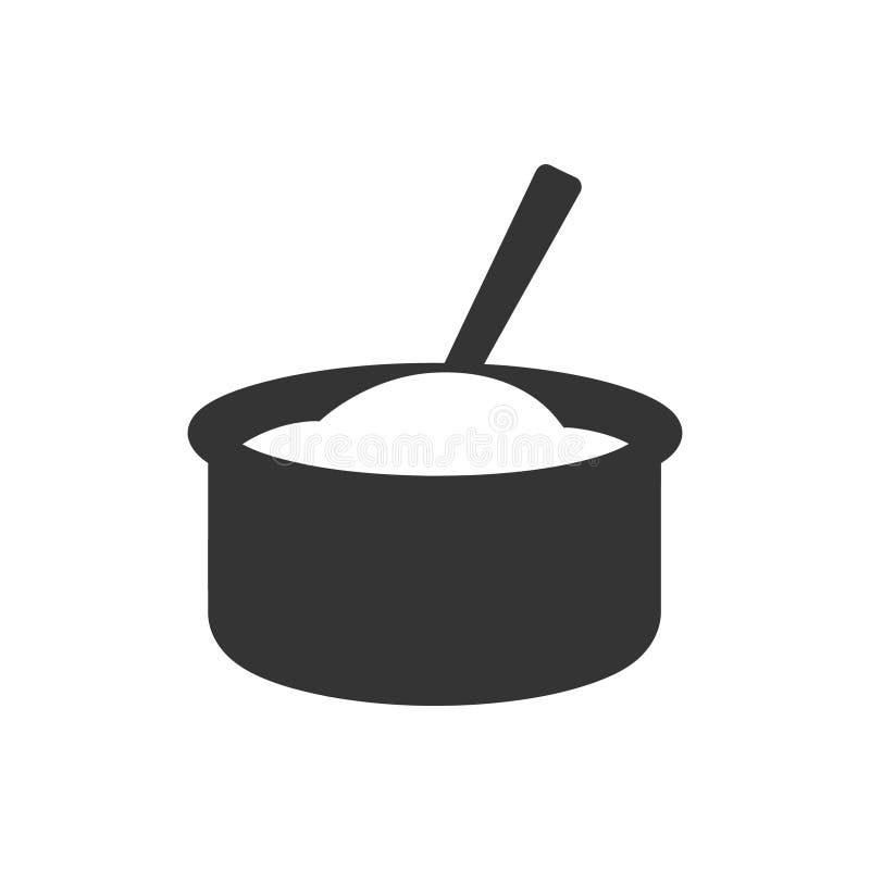 Flour Icon stock vector. Illustration of dough, white - 296705872