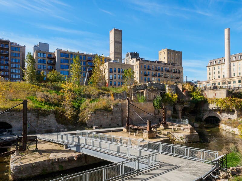 Flour Mill Ruins in Minneapolis 1 Stock Photo - Image of flour ...