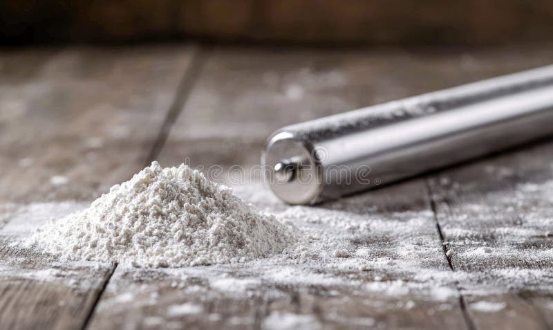 Flour Mound and Rolling Pin Stock Image - Image of artisan, chef: 367820575