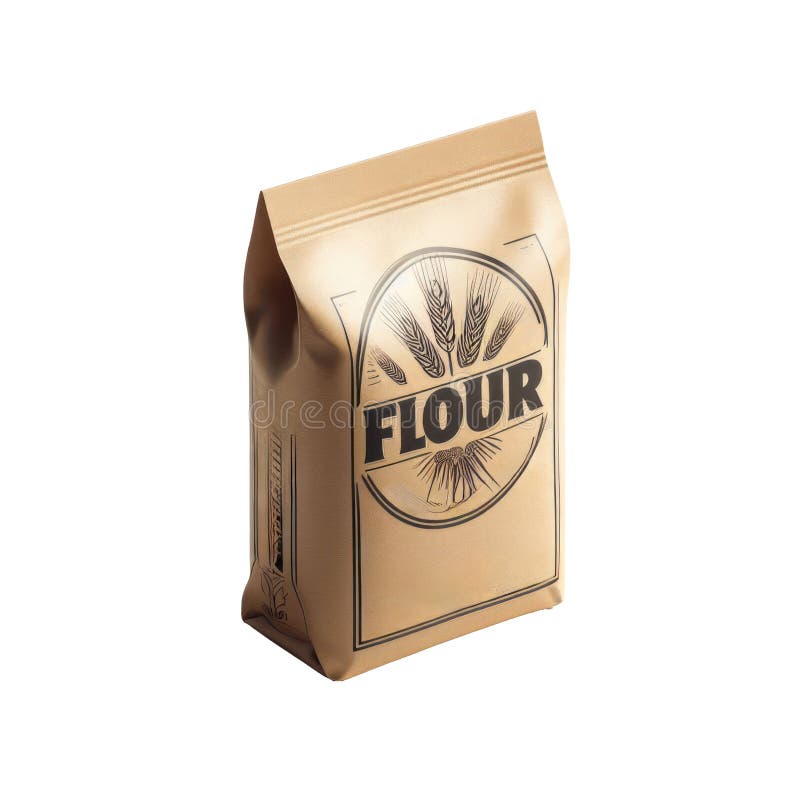 Flour Package Box Isolated on White Transparent Background Stock ...