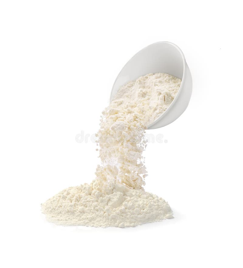 Flour is Poured from a Plate. Stock Photo - Image of white, texture ...