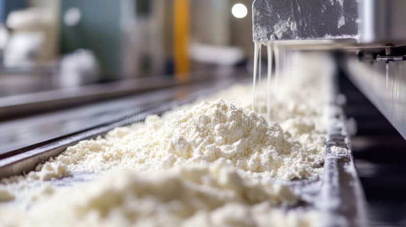 Flour Production Process in a Modern Factory Stock Illustration ...