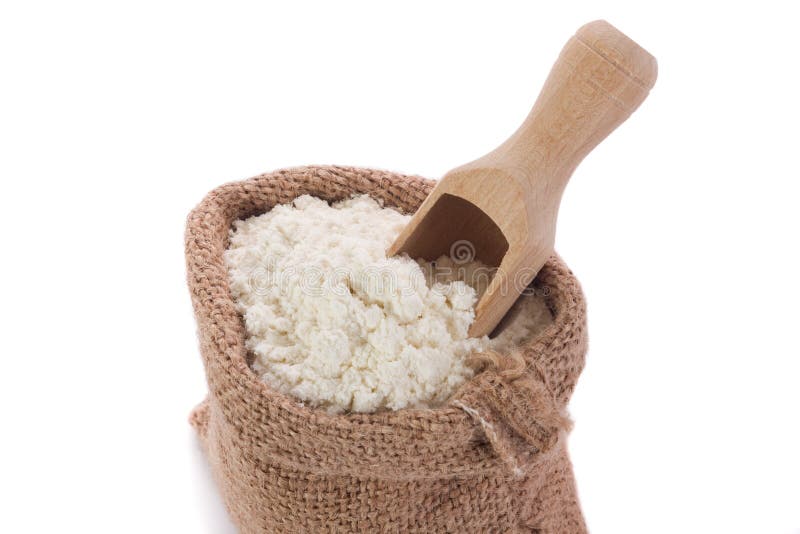 Flour in sack stock image. Image of utensil, scoop, cloth - 16992181