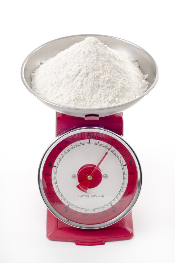 Flour on scales stock photo. Image of weighing, cooking - 13978896