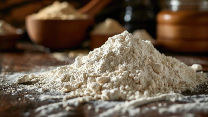 Flour is Scattered on the Table Stock Illustration - Illustration of ...