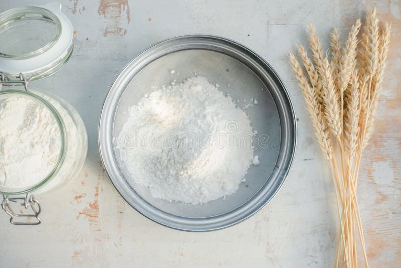 Flour stock image. Image of food, sift, cuisine, cook - 184048755