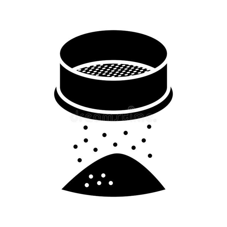 Flour Sifter Icon. Kitchen Sieve Tool for Baking Stock Vector ...