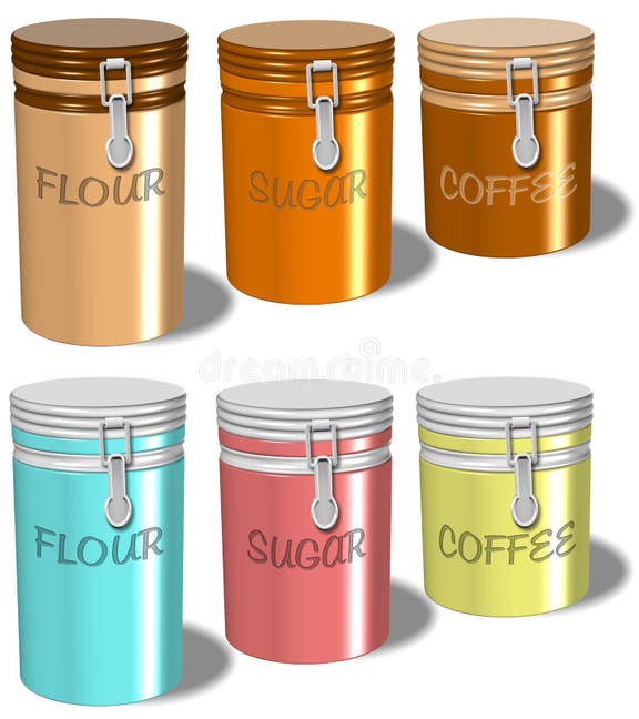 Flour Sugar Container Stock Illustrations – 834 Flour Sugar Container ...