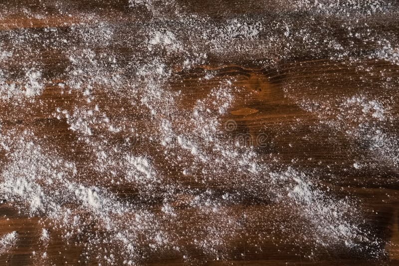 Flour on Table, Texture Background Flour Scattered on the Table Stock ...