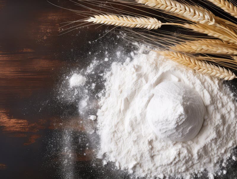 Flour Texture Background, Wheat Flour Pattern with Copy Space, Bakery ...