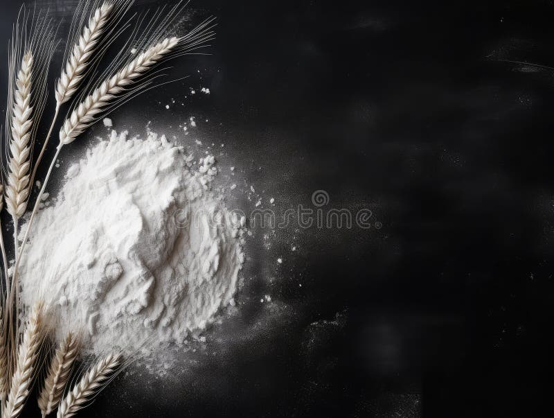 Flour Texture Background, Wheat Flour Pattern with Copy Space, Bakery ...