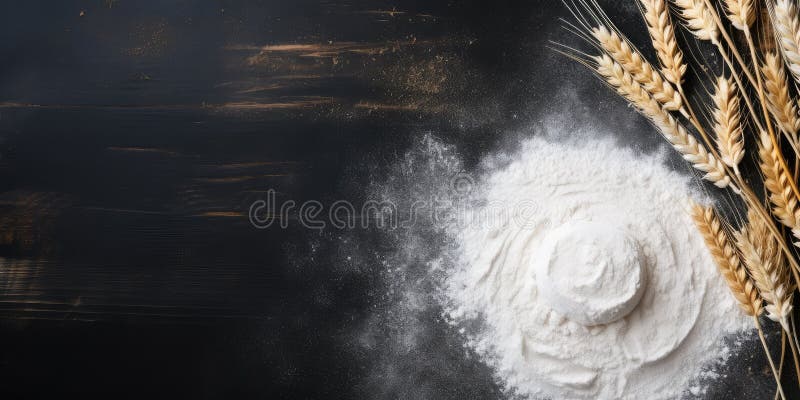 Flour Texture Background, Wheat Flour Pattern with Copy Space, Bakery ...