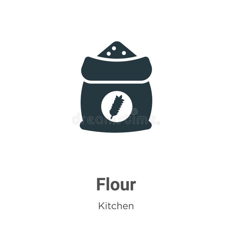 Flour Vector Icon on White Background. Flat Vector Flour Icon Symbol ...
