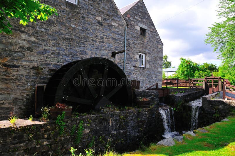 Flour (water wheel) Mill. stock photo. Image of water - 20743152