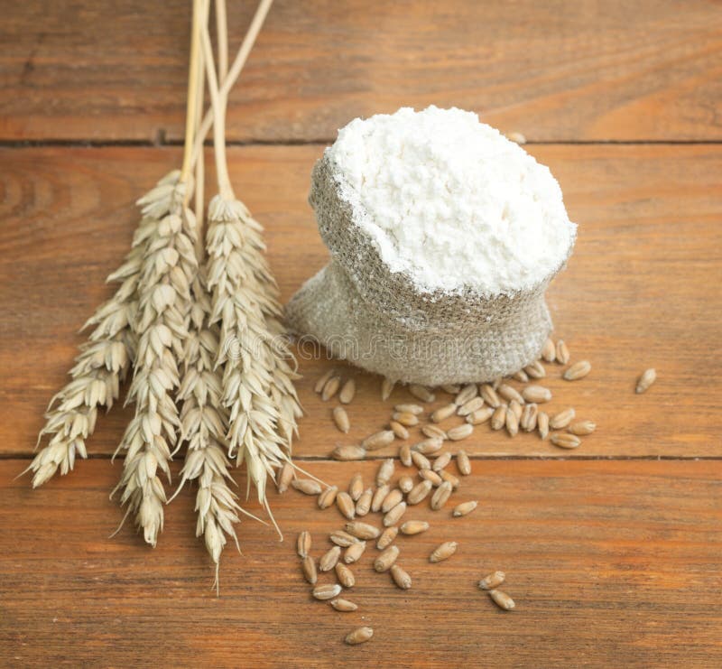 Flour and wheat stock image. Image of wheat, ingredients - 102276185