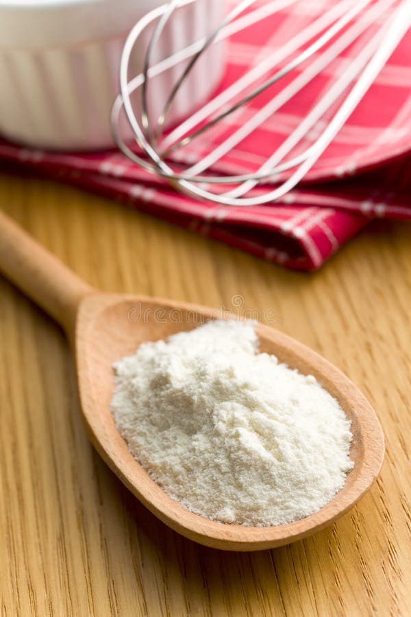 Flour in wooden bowl stock photo. Image of baker, pile - 29177524