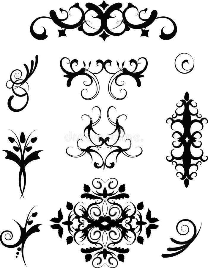 Flourish Collection stock vector. Illustration of element - 2803590