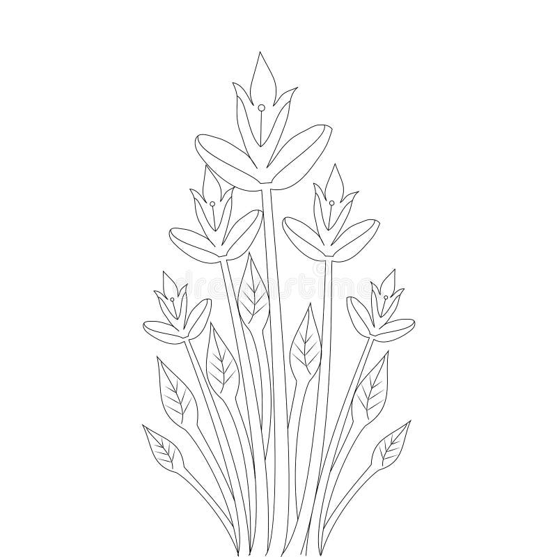Flourish Line Art Stroke of Coloring Page Vector File Graphic ...