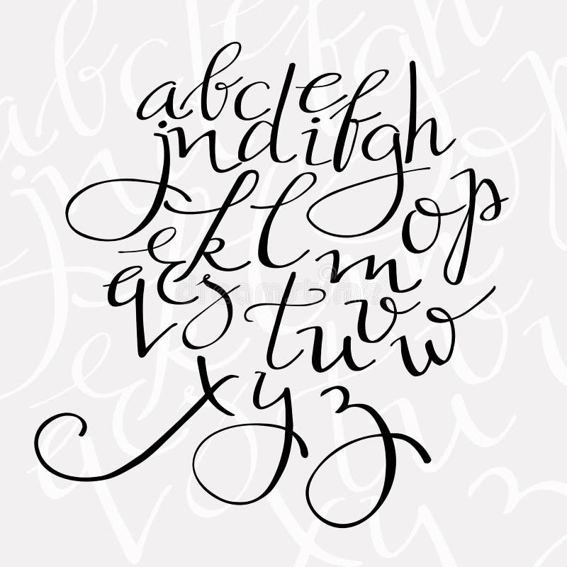 Flourish script alphabet stock illustration. Illustration of classic ...
