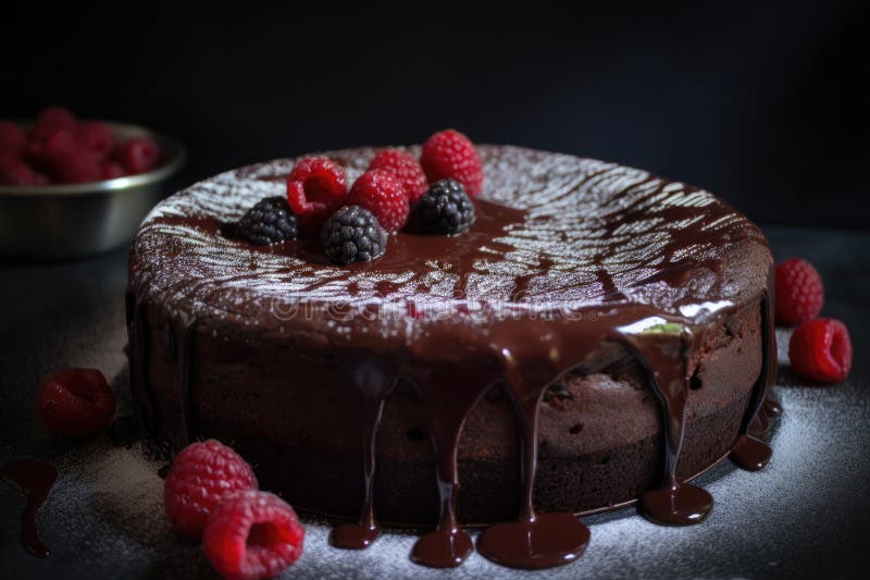 Flourless Chocolate Cake, Oozing with Rich and Velvety Chocolate ...