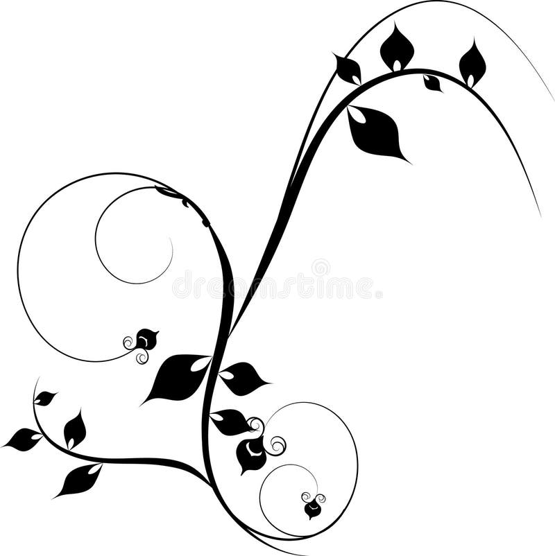 Diseño decorativo negro ilustración del vector. Ilustración de ...