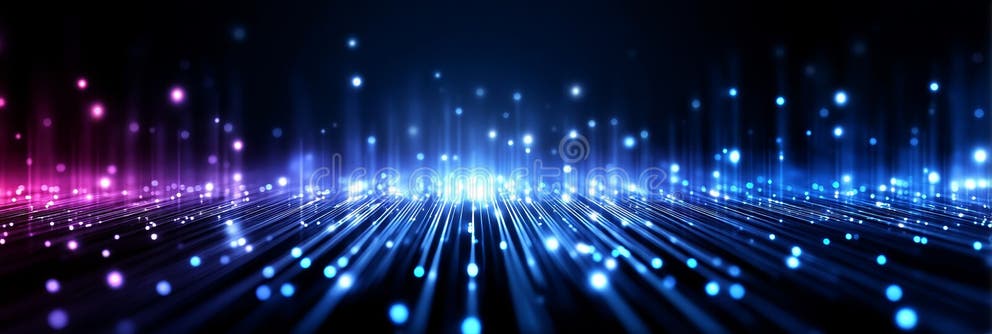 Flow Abstract Background Abstract of Glowing Lines and Particles ...