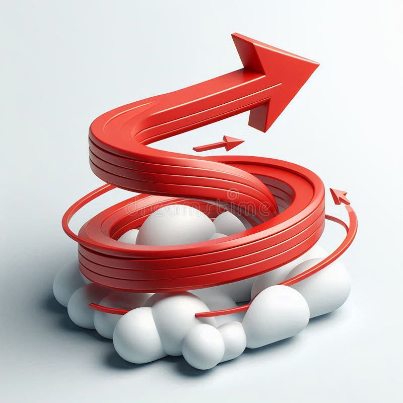 A flow arrow stock illustration. Illustration of line - 362060494