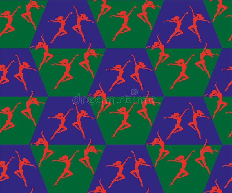 Ballet Dancers Seamless Pattern. Vector Background with Ballerinas ...